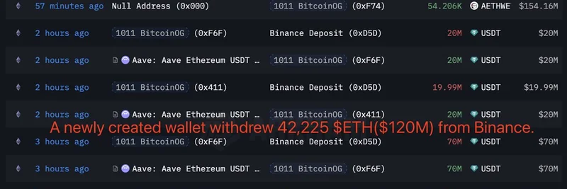 비트코인 OG 고래, 2.2억 달러 USDT 차입해 ETH 축적: 밈 토큰에 주는 시사점 - Meme Insider